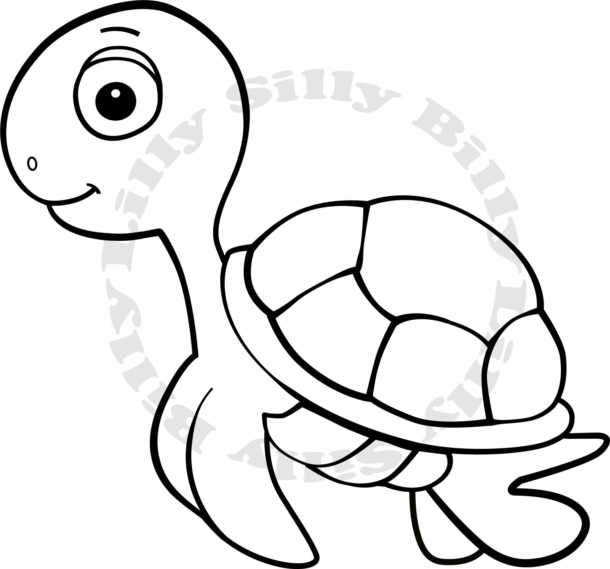 Sea Turtle Life Cycle. Full Color and Black/ White Clipart. Small ...