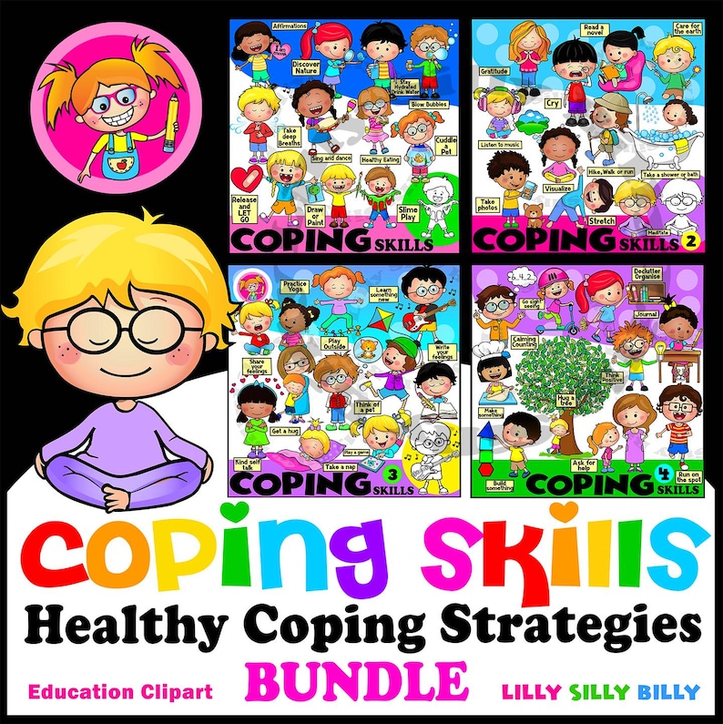 Coping Skills 4. BLACK and WHITE and Full Color Images. Education ...