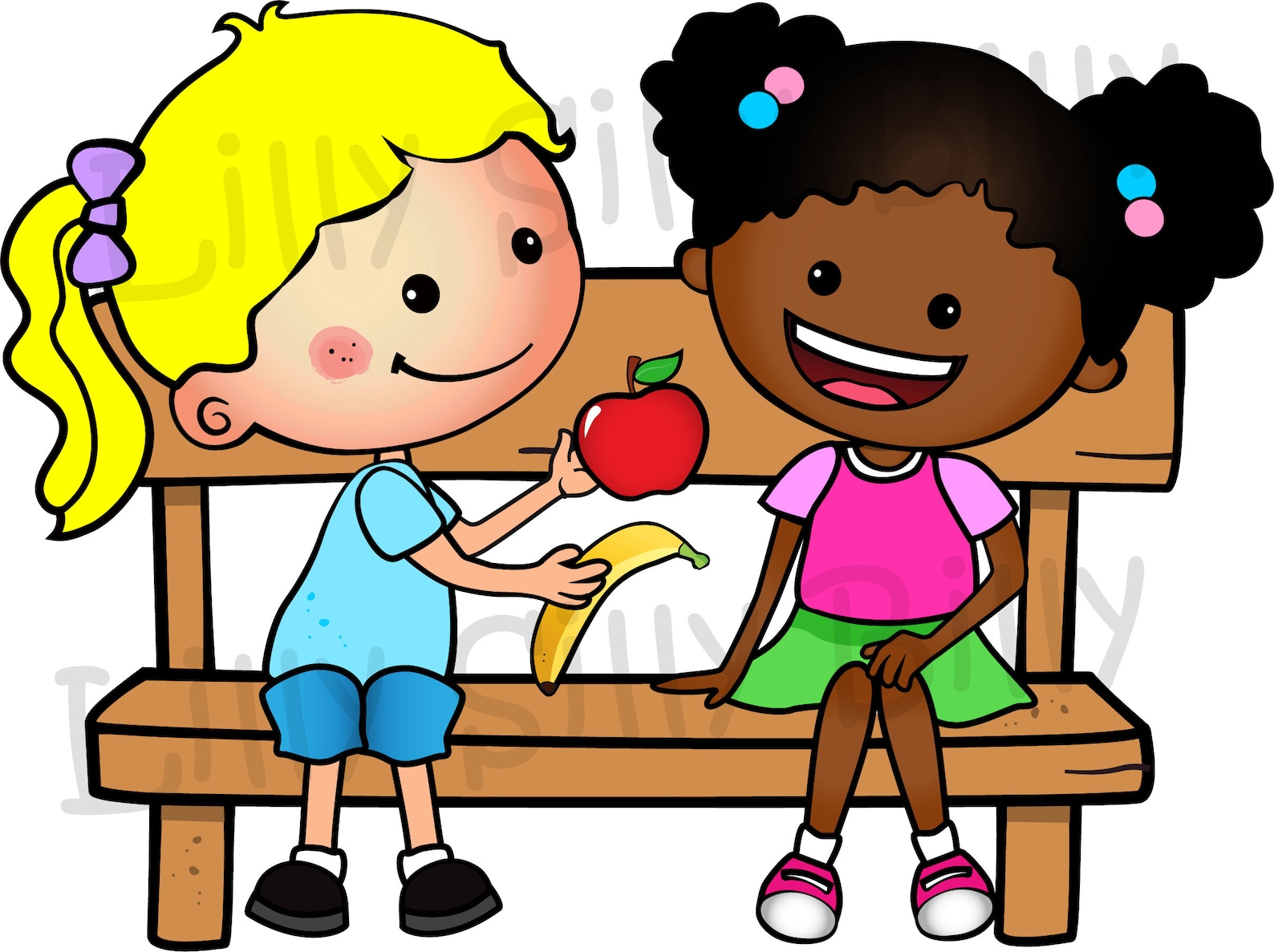 Acts of Kindness. Clipart, Black and White & COLOR, Small Commercial ...