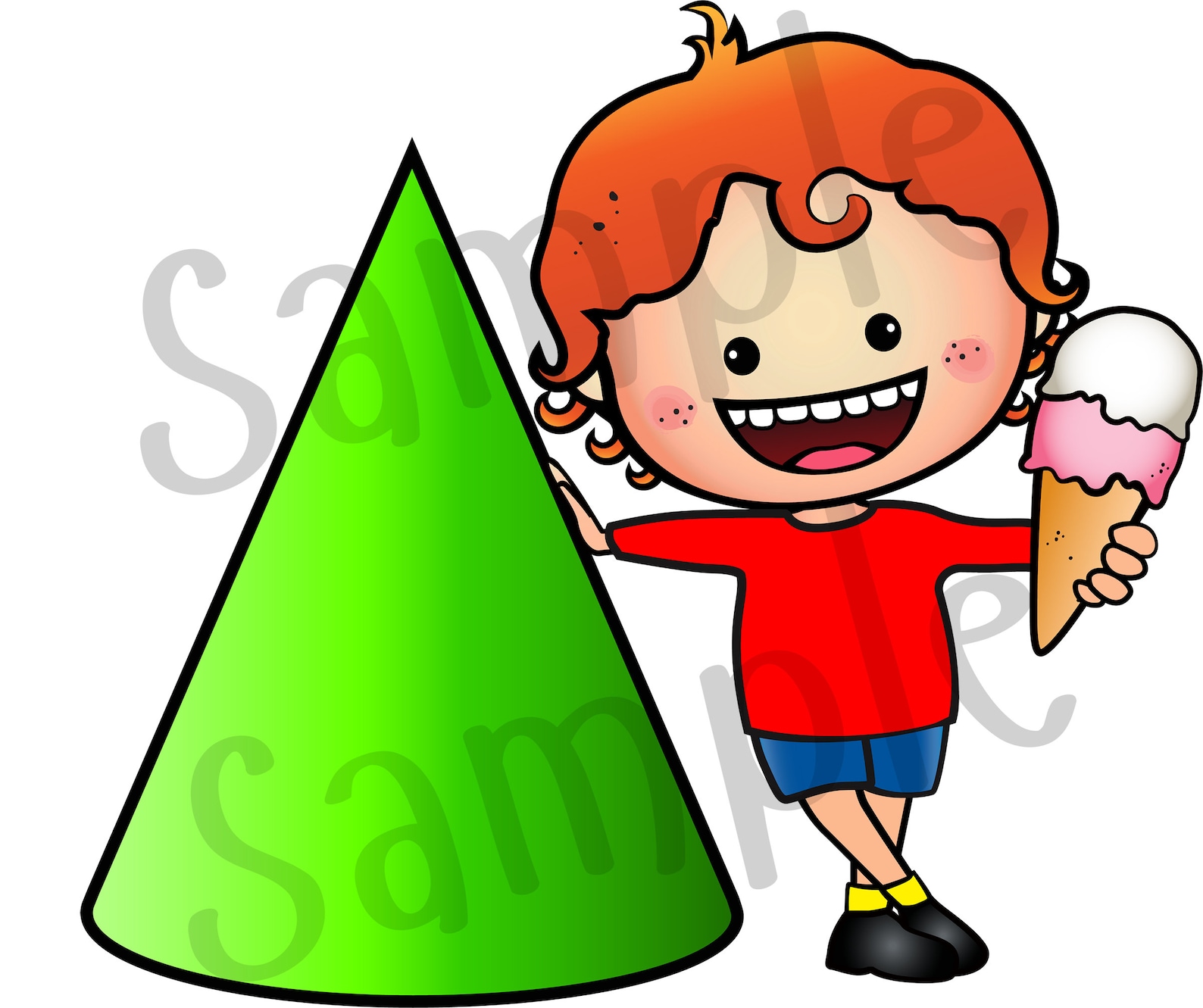 Kids With 3D Shapes Clipart Set Small-commercial Use - Etsy