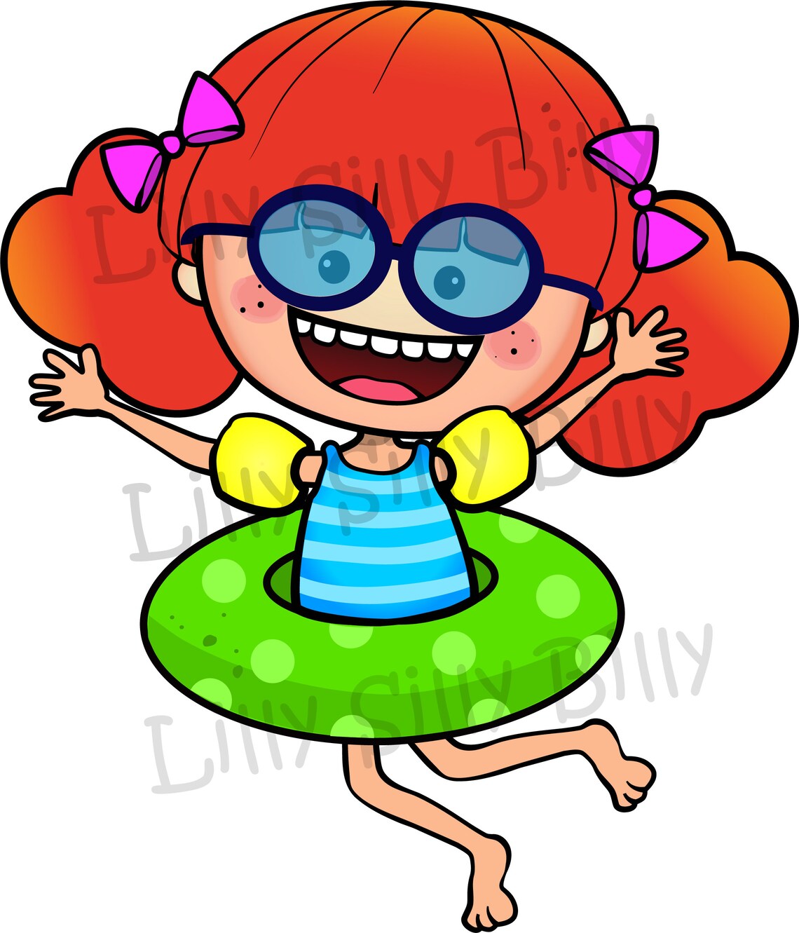 Beach Day Clipart Super Set in Color & Black/white. lilly - Etsy