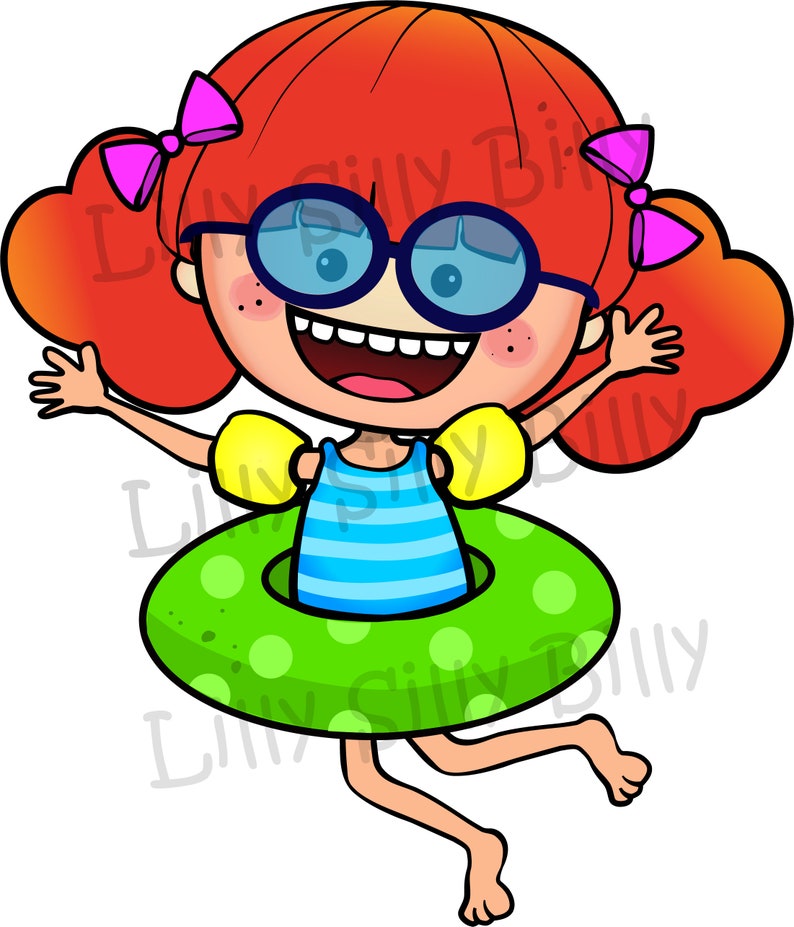 Beach Day Clipart Super Set in Color & Black/white. lilly - Etsy Australia