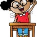 Happy BIG Kids Clipart. BLACK and WHITE and Color, Education Graphics ...