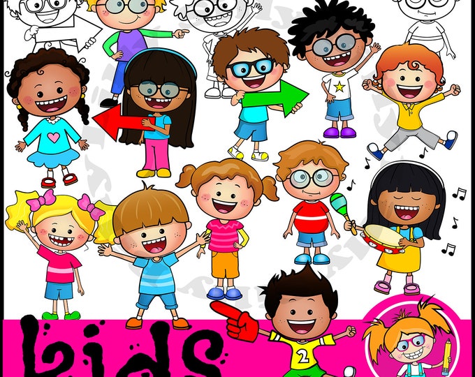 Special Needs Kids. Clipart, Black and White & COLOR of Kids With ...