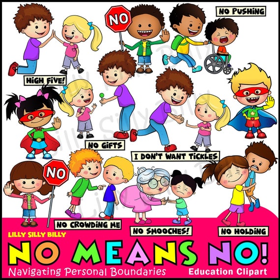 No Pushing Kids Clipart