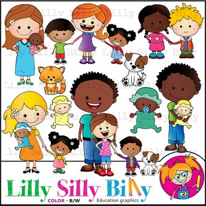 Family Diversity BUNDLE- Clipart for Small Commercial and Education Use ...