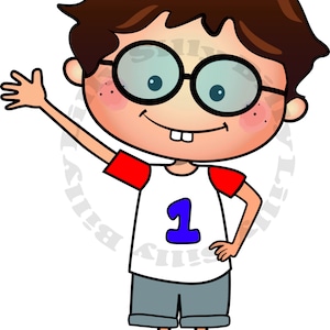 Whiz Kids 2. Clipart in Color & Black/white. {lilly Silly Billy}. Small ...