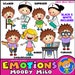 Emotions Clipart Moody Milo Lilly Silly Billy, Super Sweet Digital ...