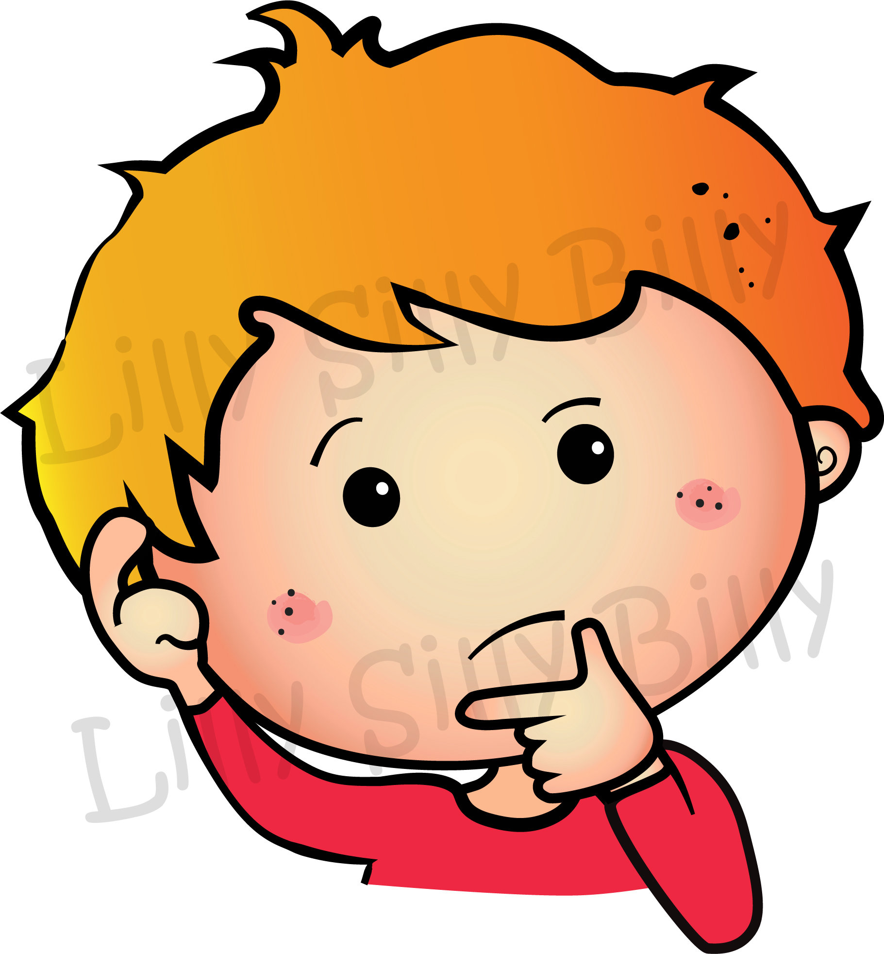 Quiet Boy Clipart