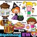 Diphthong BUNDLE. Phonics, 192 Clipart Images in Black and White Stamps ...