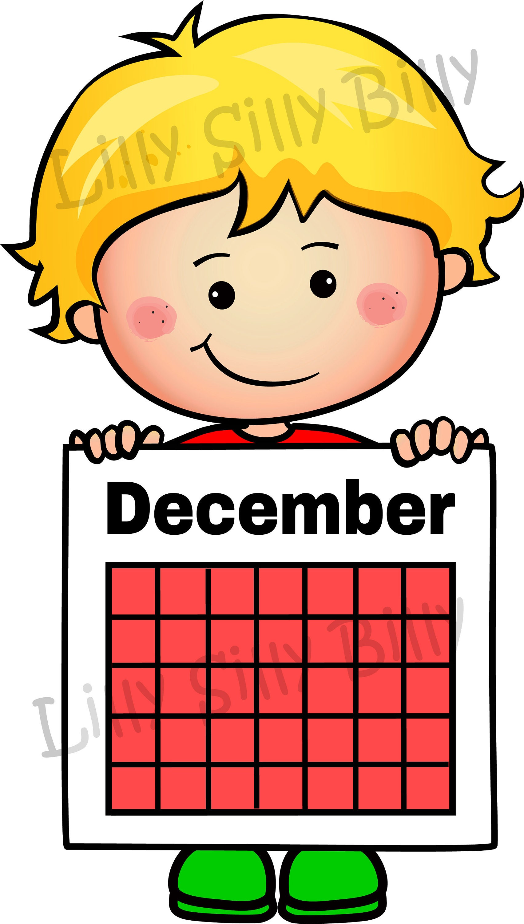 Kids Calendar Clipart Black And White