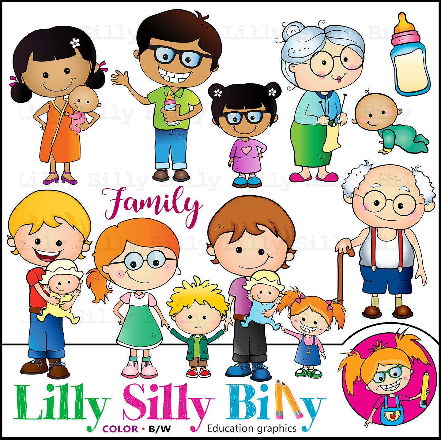Family Members Clip Art