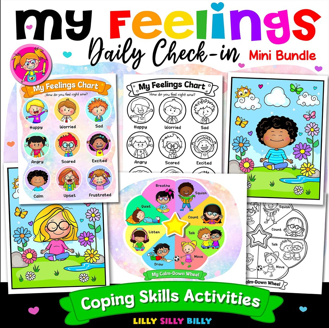 Calm Down Wheel | Coping Skills Kit for Kids | SEL Calm Corner ...