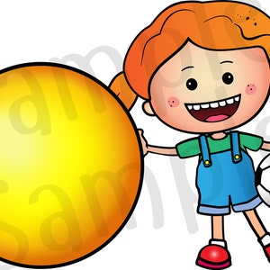 Kids With 3D Shapes Clipart Set, Small-commercial Use Education ...