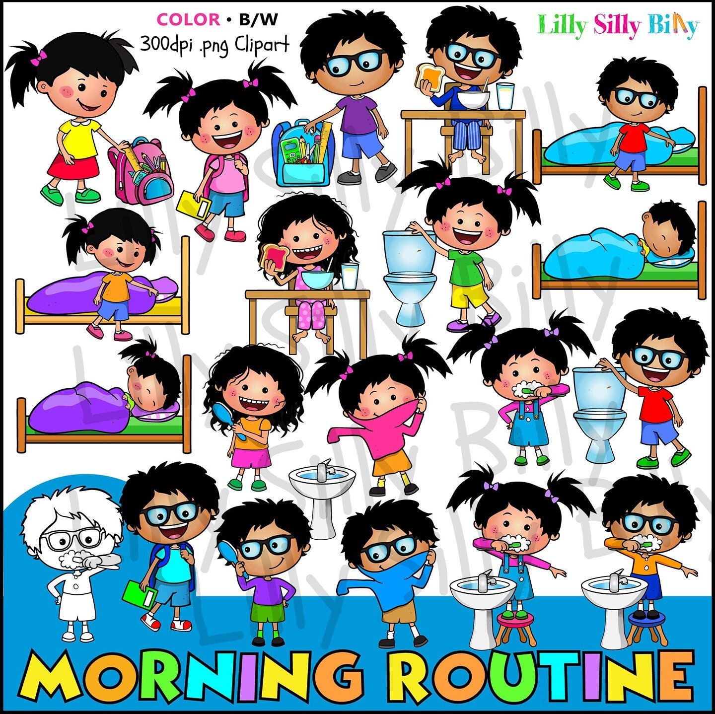 Morning Routine Clipart
