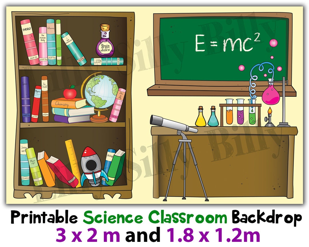 SCIENCE BACKDROP - Printable Classroom Backdrop - 2 X 3 Metres/ & 1.8 X ...