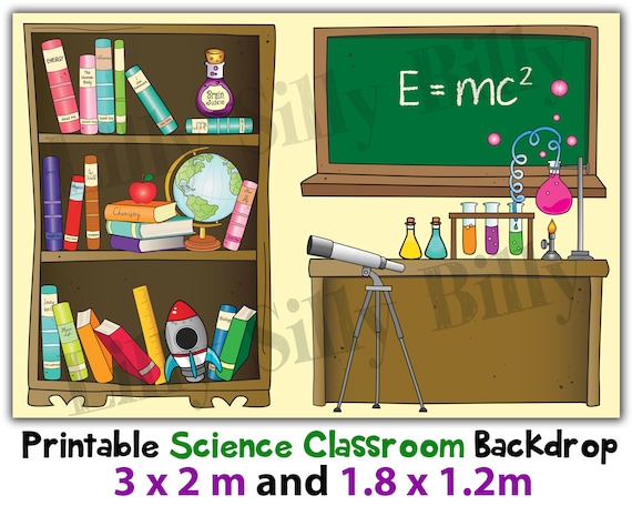 SCIENCE BACKDROP Printable Classroom Backdrop 2 x 3 | Etsy