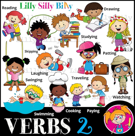 VERBS 2 Clipart for Small Commercial and Education Use. | Etsy