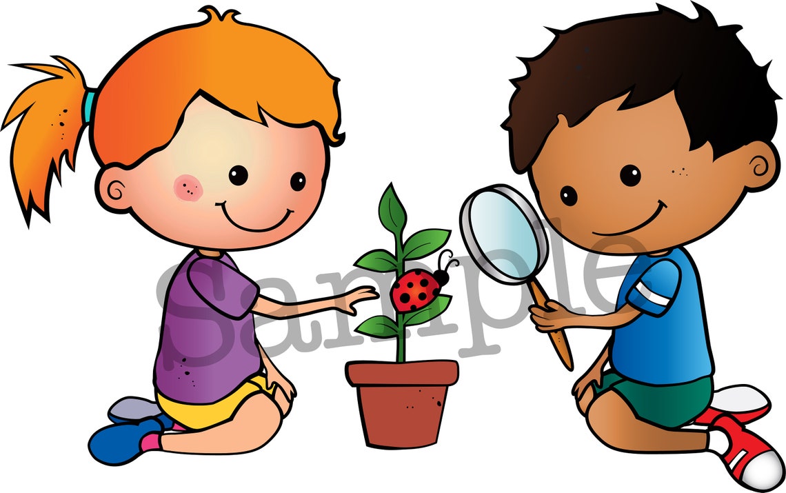 Science Kids Clipart of Kids Learning Science Cute Clipart - Etsy