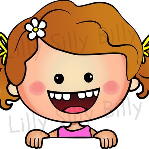 Happy Kids Clipart Peekers, Value Bundle - Smiling Children, Peeking ...