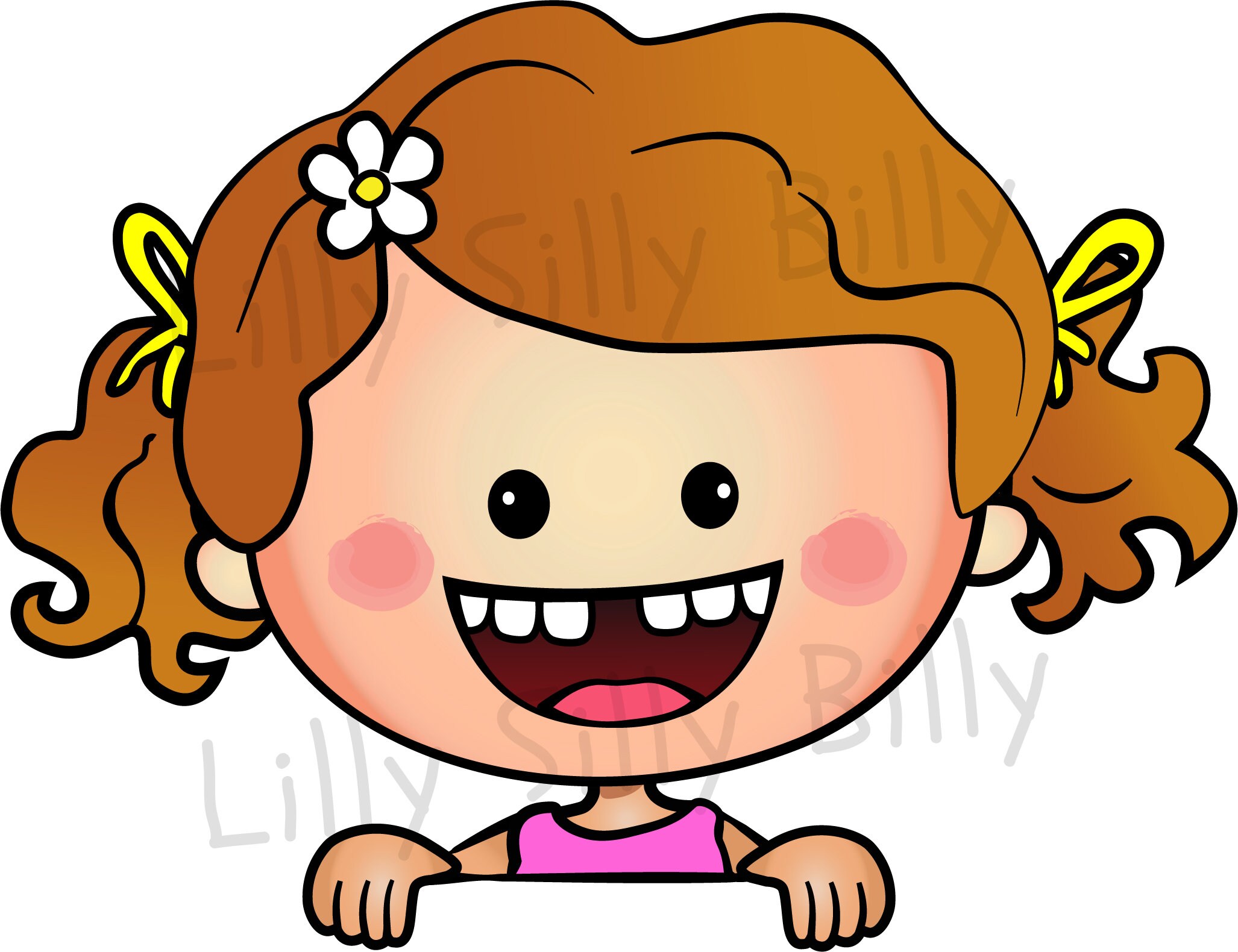 Happy Kids - BLACK and WHITE/ and Full Color Clipart. Educational and ...