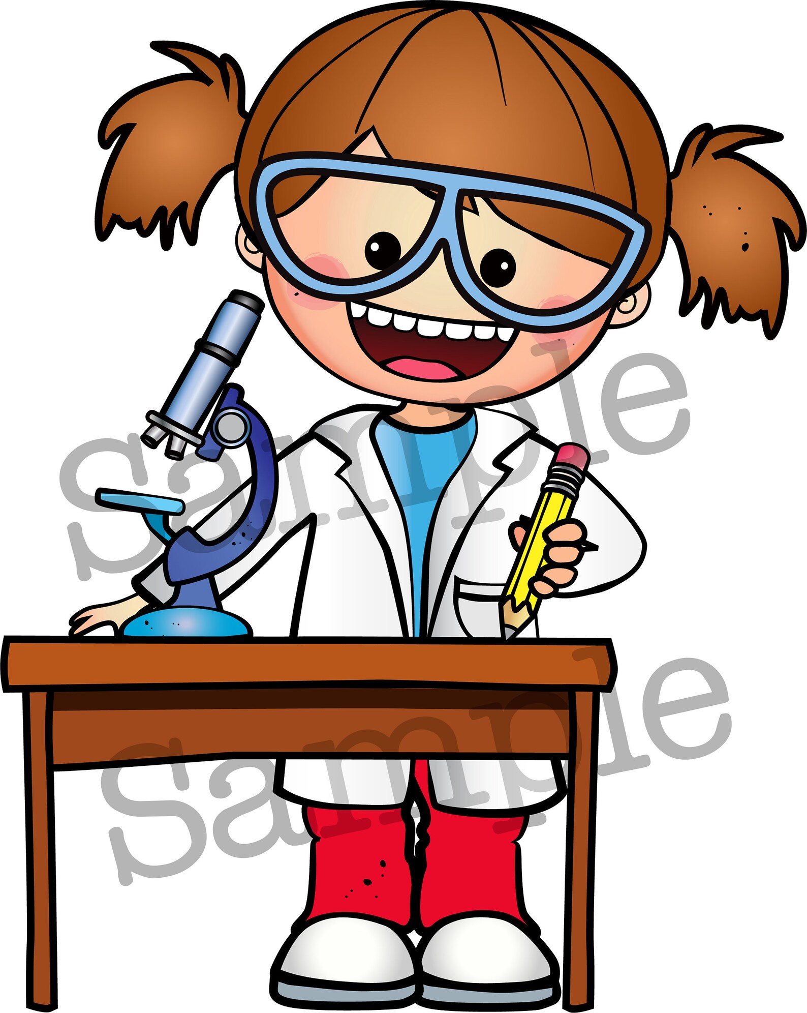 Science Kids, Clipart of Kids Learning Science, Cute Clipart for ...