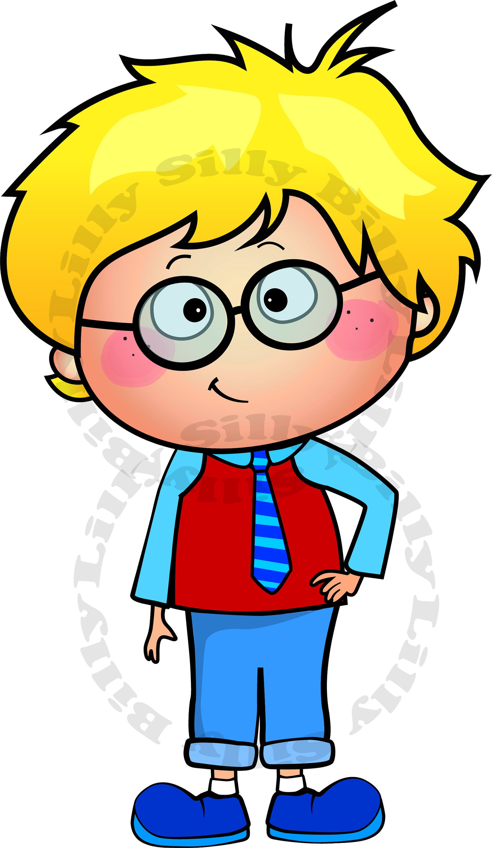 Smiley Squirts. Clipart Kids in Color & Black/white. Small Commercial ...