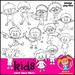 Kids. Clipart in Color & Black/white. {lilly Silly Billy}. Small ...