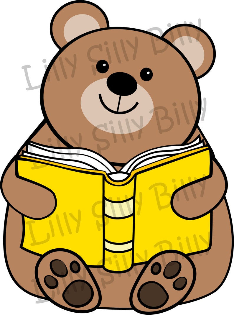 Animals READING, A-Z, Clipart. Black & White and Full Color Graphics ...