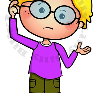 30 Emotions Clipart Kids. 60 Color and Black/white Images. Sweet ...