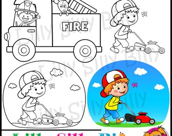 Community Helpers Clip Art Black And White