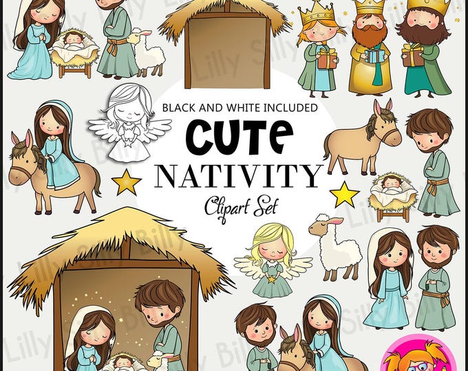 Nativity Clipart Set 215 - Etsy Canada