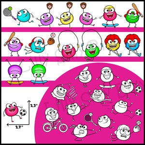 Fonkys Sports Clipart for Small Commercial and Education Use. Emoji ...