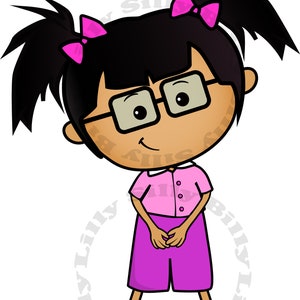 Smiley Squirts. Clipart Kids in Color & Black/white. Small Commercial ...