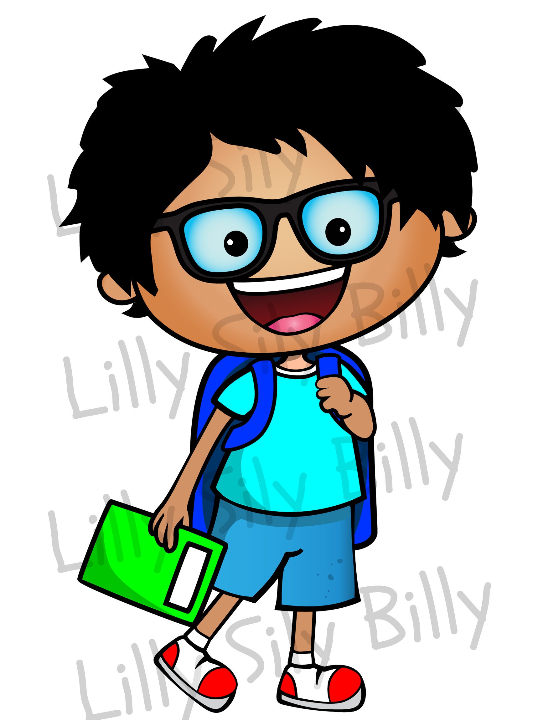 Morning Routine. Clipart in Black & White/ Full Color. Small Commercial ...