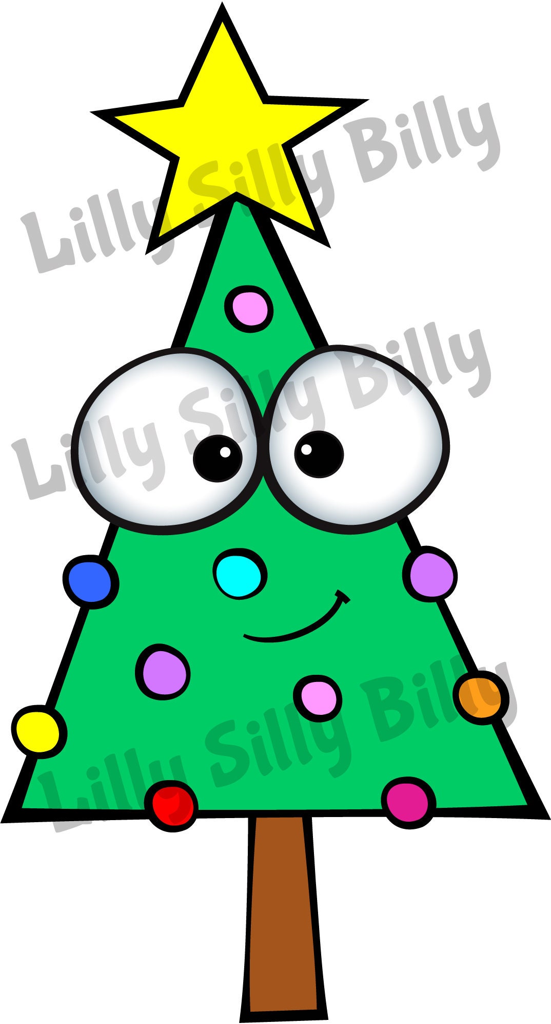 Happy Trees - Cute Little Trees in Full Color PLUS Black and White ...