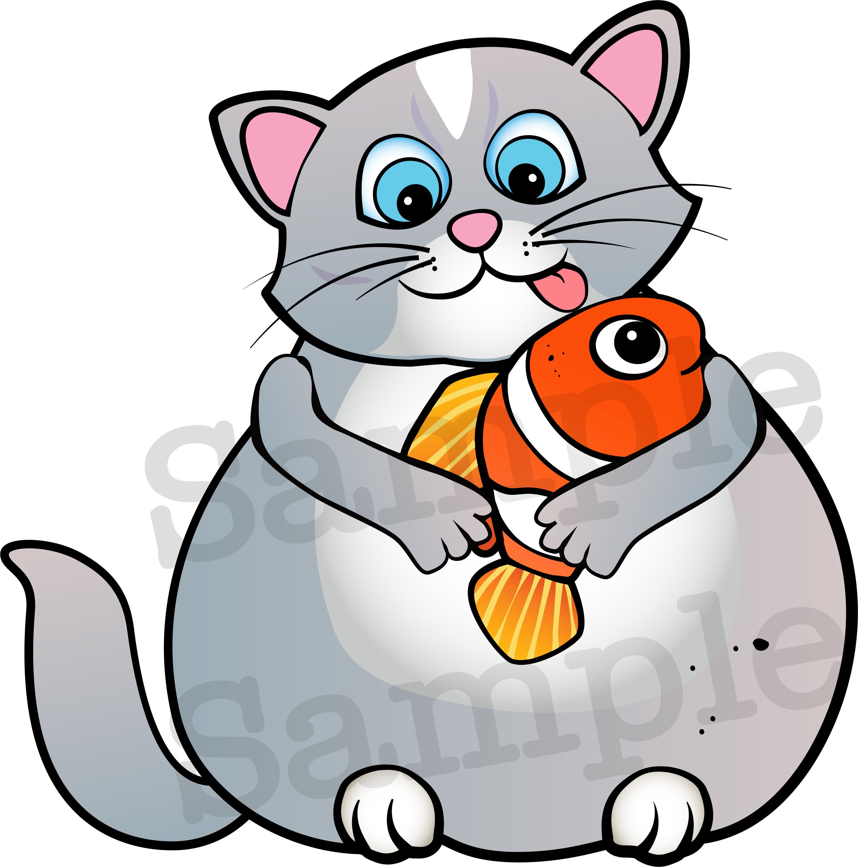 CVC 'AT' Rhyming Words. B/W & Color Clipart for - Etsy