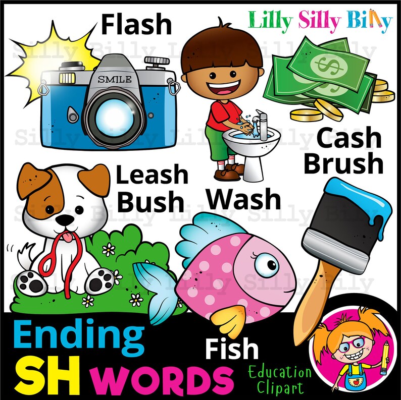 Ending Digraphs Clip Art VALUE BUNDLE. 54 Clipart Images for - Etsy