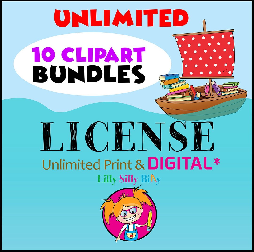Unlimited* Digital and Print License - for TEN Clipart BUNDLES ...