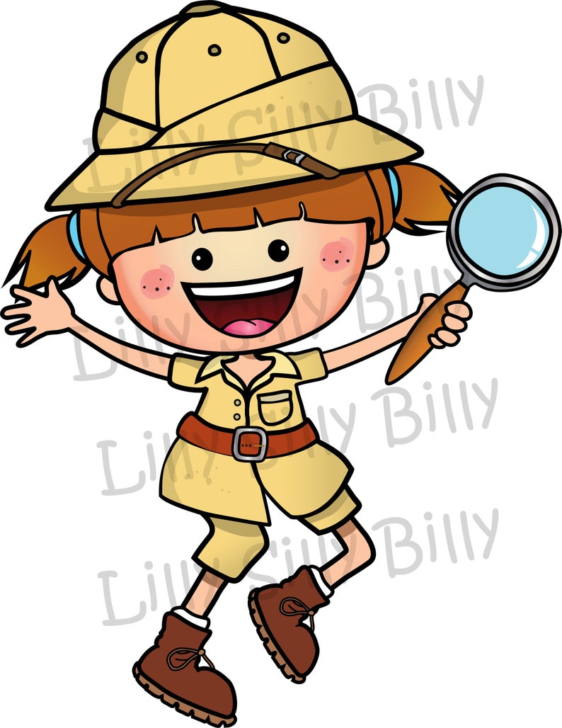 Explorers BIG KIDS. Black and White & COLOR Clipart Small - Etsy