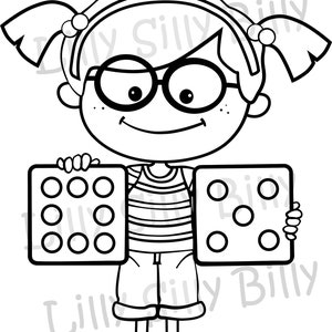 Dice Kids. Numbers 13-20. Clipart of Kids With Dice. Small Commercial ...