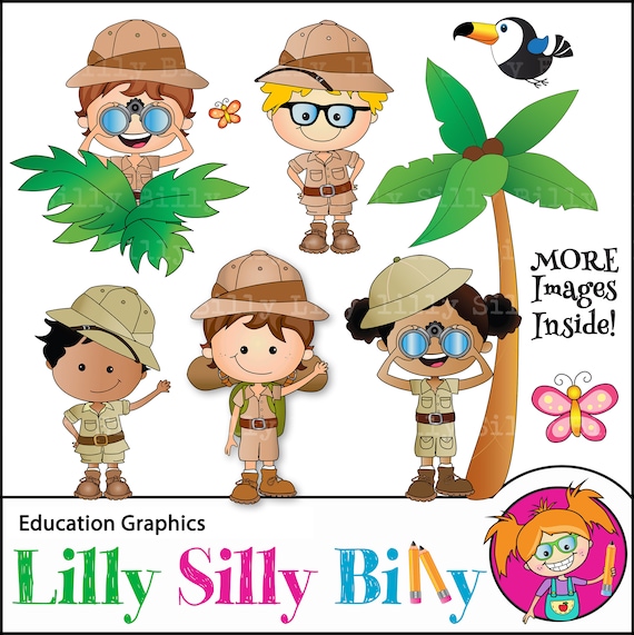 Kids Exploring Clipart