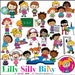 School Day Clipart Value BUNDLE, 136 Graphics, Children Learning ...