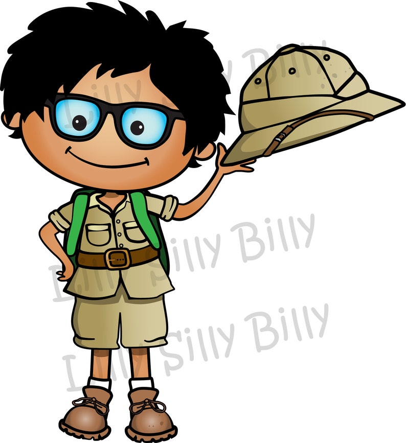 Explorers BIG KIDS. Black and White & COLOR Clipart Small - Etsy