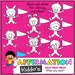 Positive Affirmations Clipart in BLACK & WHITE/ Full Color. Small ...
