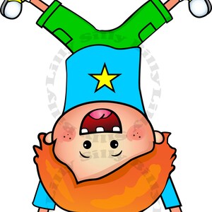 Smiley Squirts. Clipart Kids in Color & Black/white. Small Commercial ...