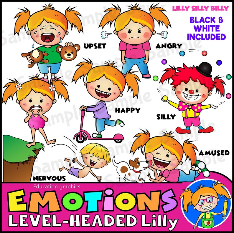 Emotions Clipart Level-headed Lilly Super Sweet Digital - Etsy