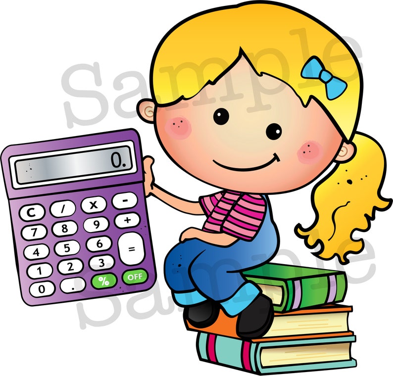 I Love Maths Clipart of Kids Enjoying Mathematics and - Etsy