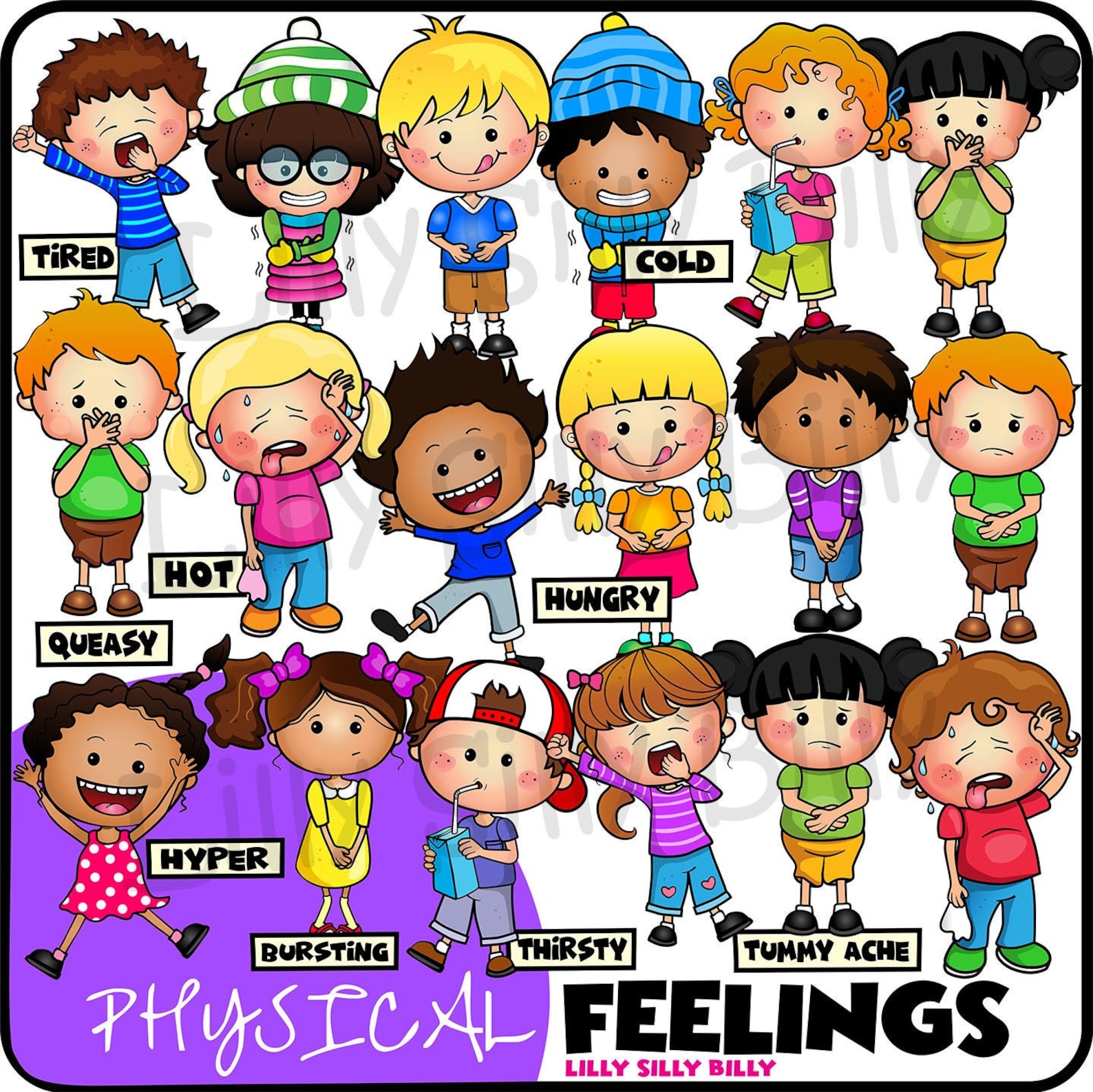Physical Feelings, Clipart - Super Sweet Digital Images for Small ...