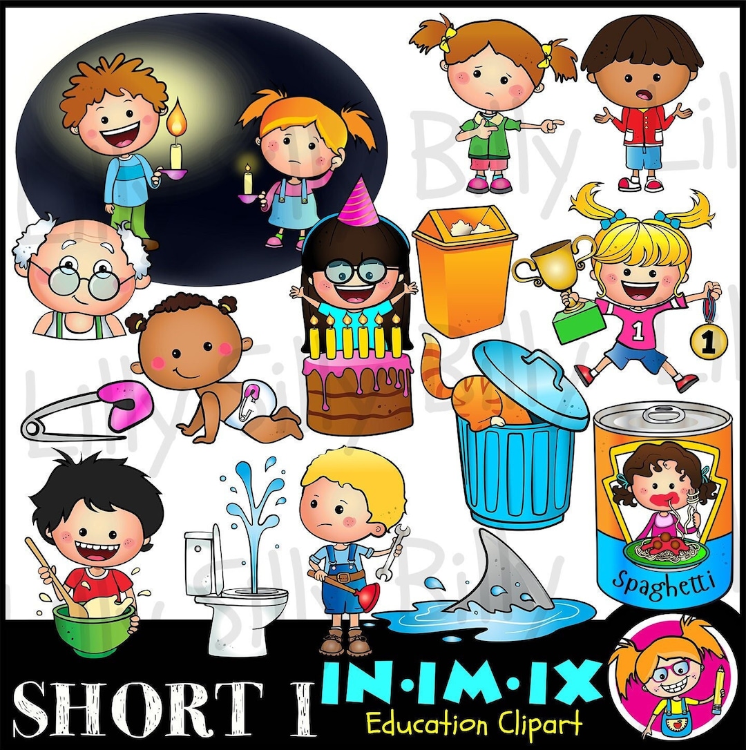 CVC - Short I Vowel MINI SET 1 (in, Im, Ix) - Education Clipart. for ...
